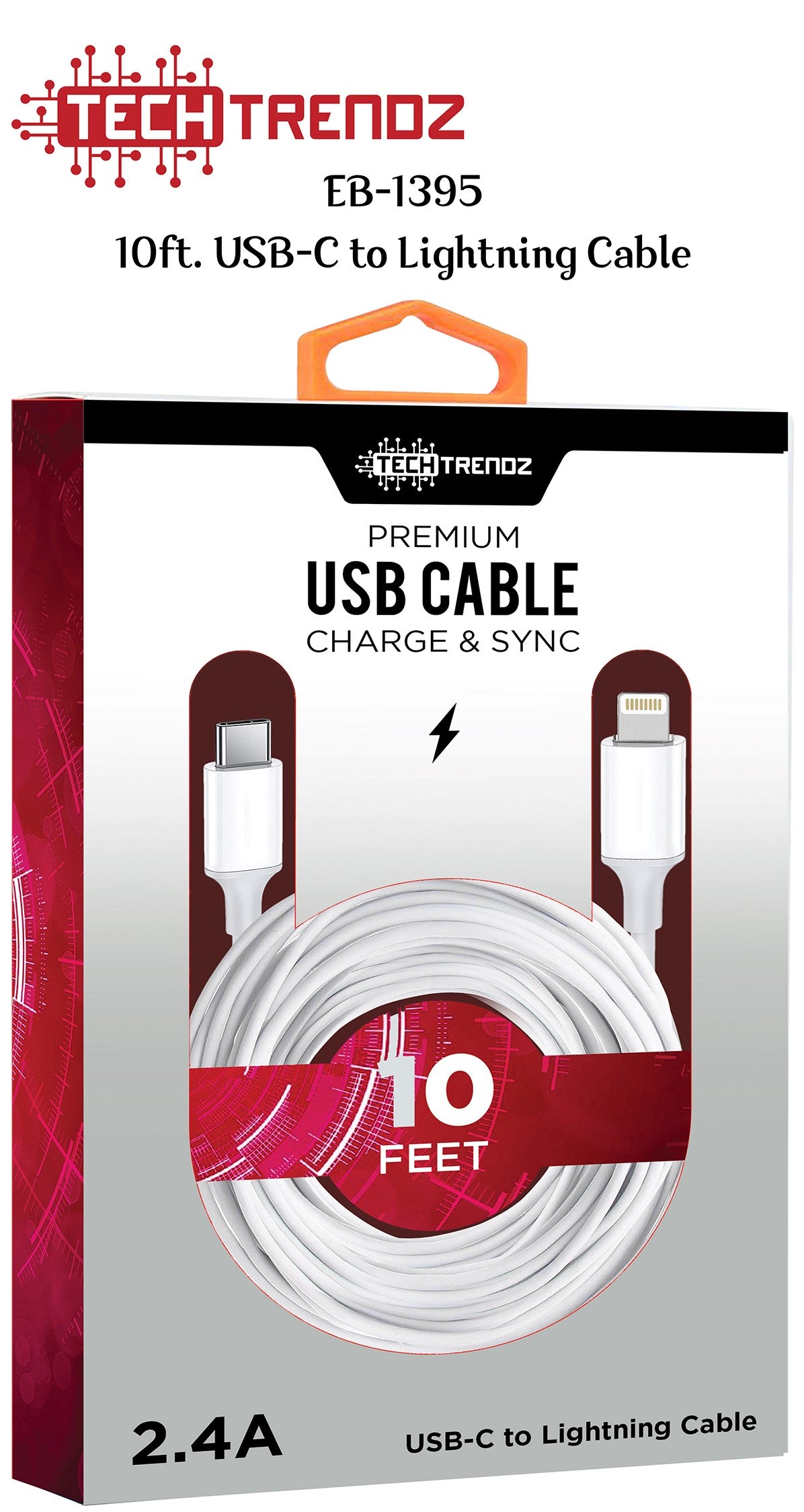 10ft USB-C to IPH Cable – techtrendz